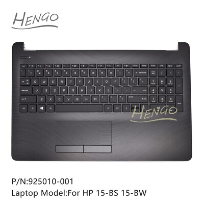 New 925010-001 For HP 15-BS 15-BW Upper Case Cover Palmrest US Keyboard ...