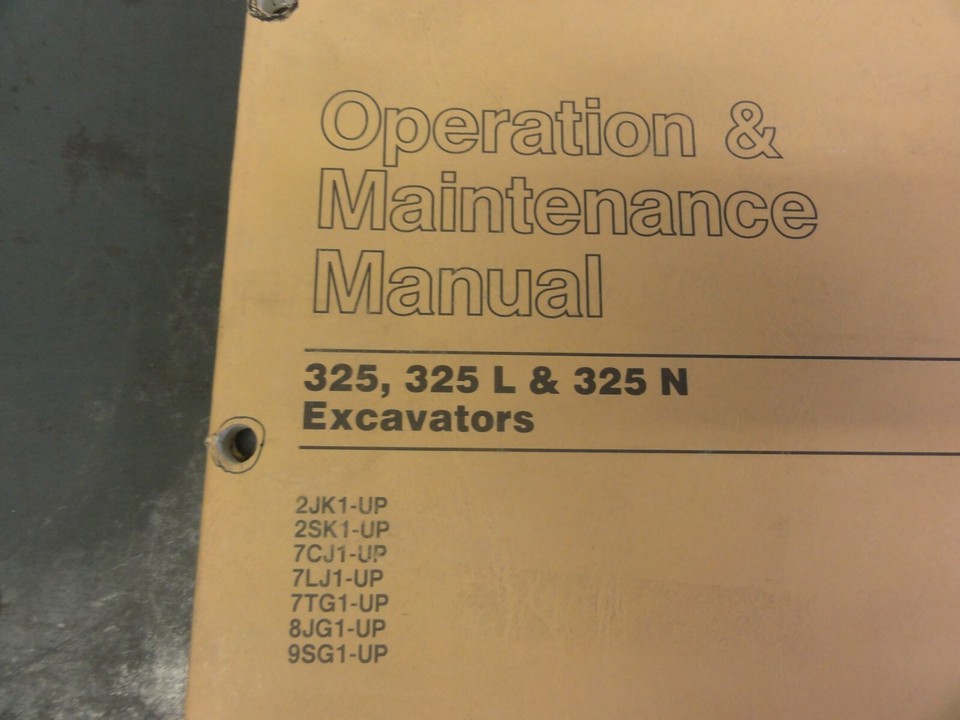 Caterpillar CAT 325 325L 325N Excavators Operation Maintenance Manual ...