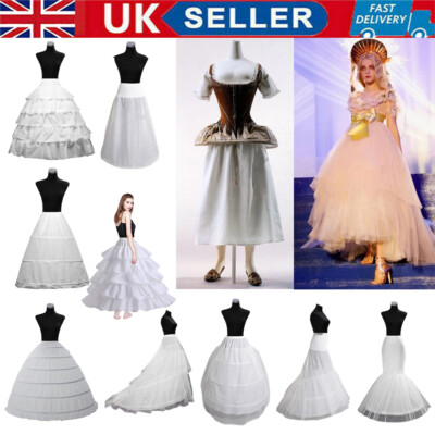 UK Bridal Wedding Petticoat TUTU/Hoop/Hoopless Crinoline Prom Dress ...