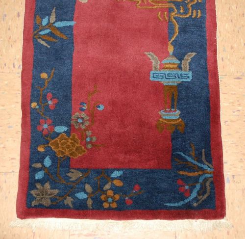c1920s ANTIQUE MINT ART DECO CHINESE WALTER NICHOLS RUG 2' x 2'11" RARE ...