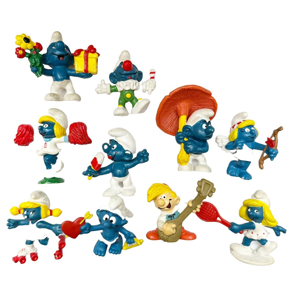 10 Vintage 1970s & 1980s Smurf Lot Figures By Schleich | eBay