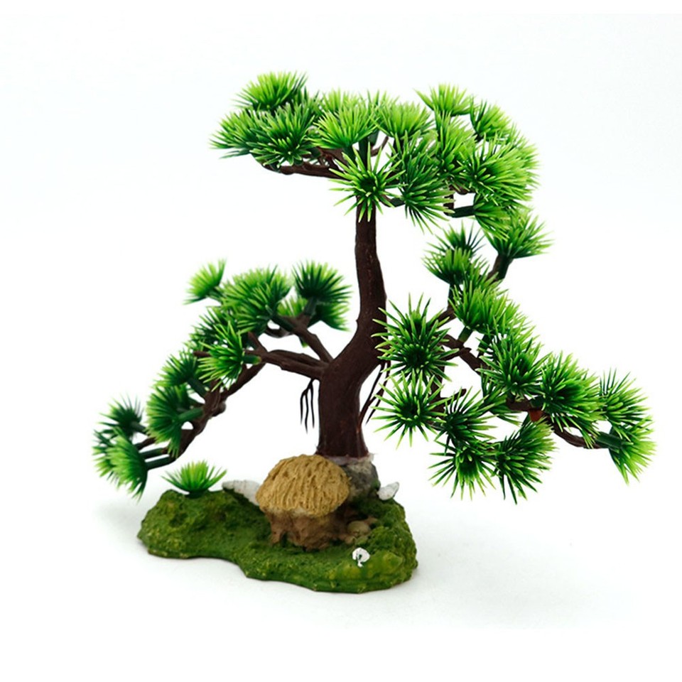 Simulated Pine Bonsai Fish Tank Pine Ornament Decorative Aquarium Resin ...