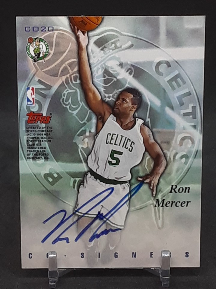 CHAUNCEY BILLUPS / RON MERCER 1997-98 STADIUM CLUB DUAL AUTO CELTICS QQ ...