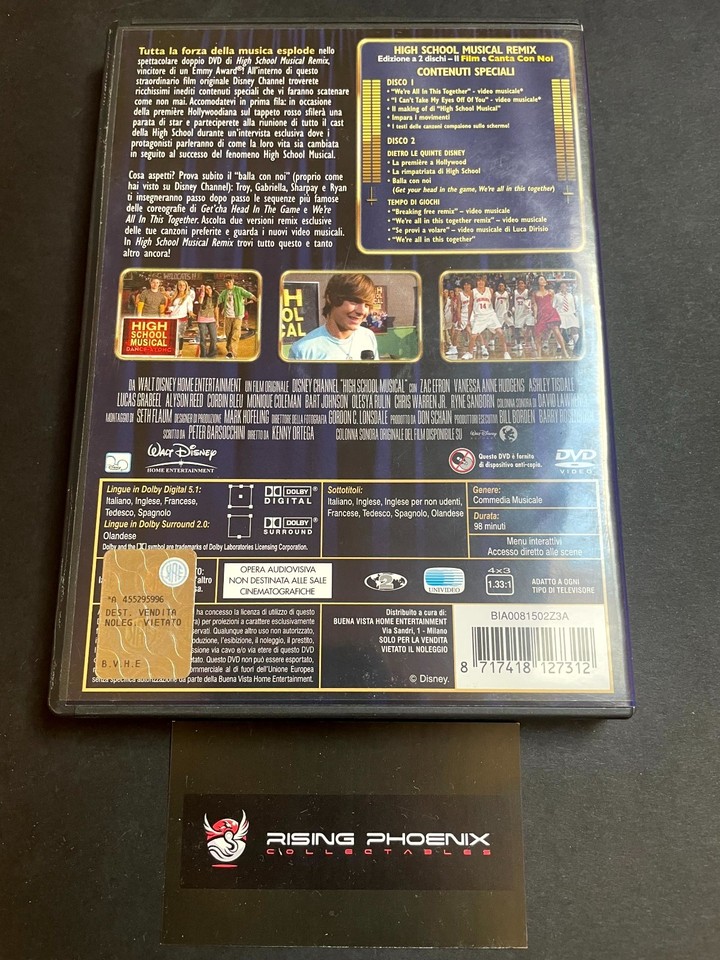 Rising Phoenix DVD - High School Musical Remix - Zac Efron #1154 | eBay