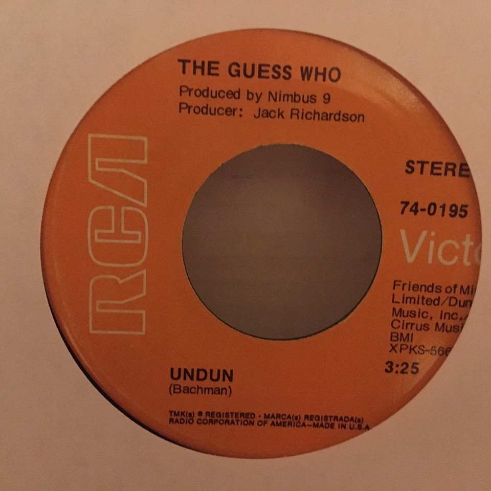 THE GUESS WHO 45 SINGLE, LAUGHING / UNDUN | eBay