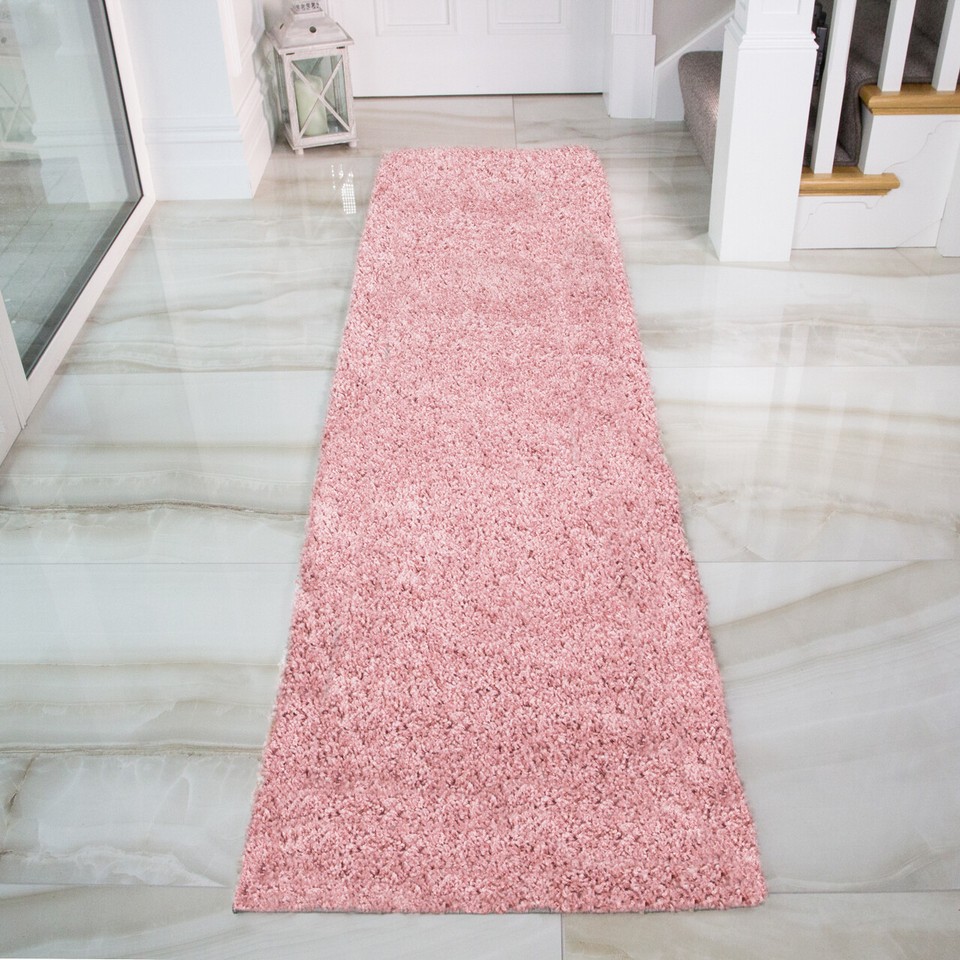 THICK PLAIN SOFT SHAGGY FLOOR RUG RUNNER NON SHED 3cm PILE MODERN RUG ...