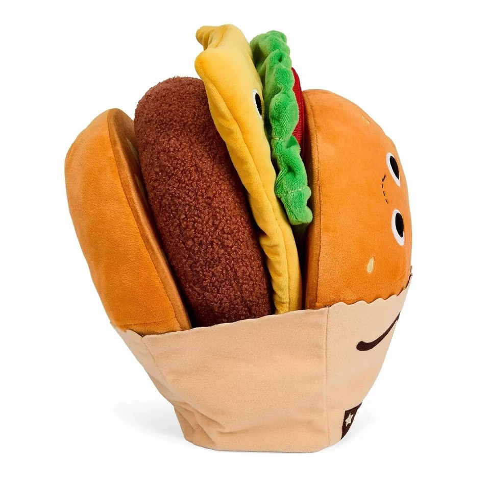 Yummy World Burger 13" Plush Kidrobot Patty Cheese Lettuce Tomato NEW ...