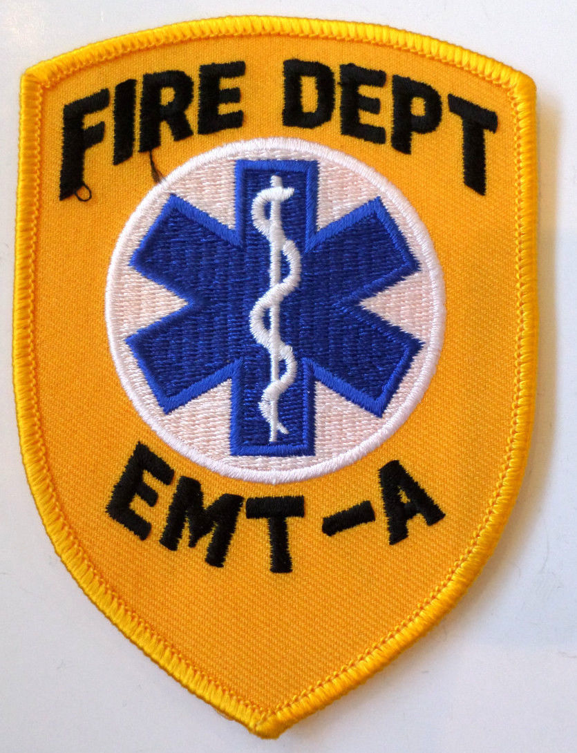 Fire Department Emt-A Gold Sheild Shape Emergency Medical Tech Uniform ...
