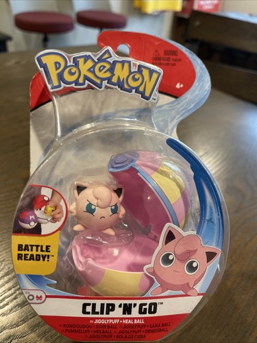 *NEW* JIGGLYPUFF Heal Ball Clip ’N' Go Pokemon Action Battle Figure Toy ...