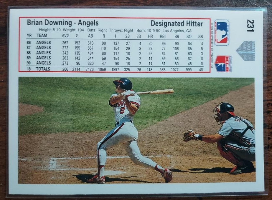 Brian Downing #231 - 1991 Upper Deck | eBay