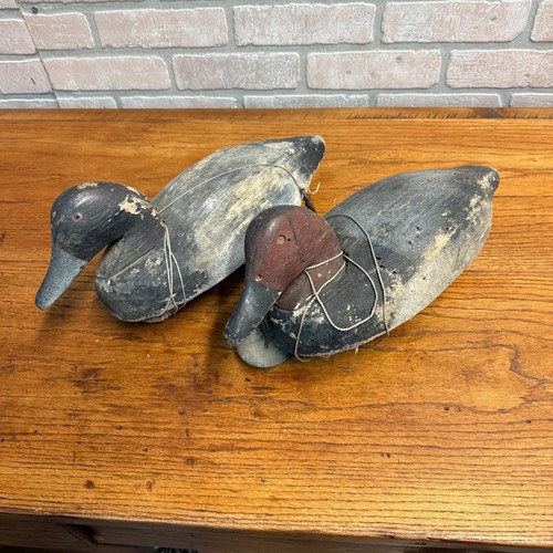 Nice Pair1940s Rigged Balsa Herters Canvasback Wooden Duck Decoy Hen ...