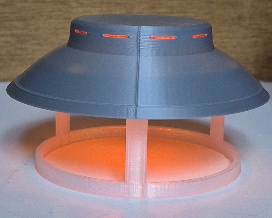 The Invaders UFO/Flying Saucer - Small - In Flight With Stand & Lights ...