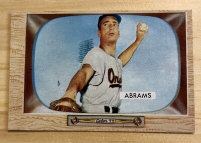 1955 Bowman Cal Abrams #55 MLB Baltimore Orioles baseball Nicely ...