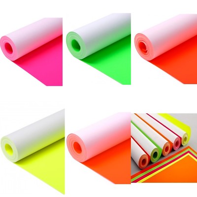 Neon Poster Paper Rolls - 76cm x 10m - Non Toxic Display Paper - 5 ...
