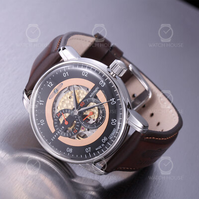 Zeppelin New Captain's Line 8664-5 Skelettierte Herren Automatik | eBay