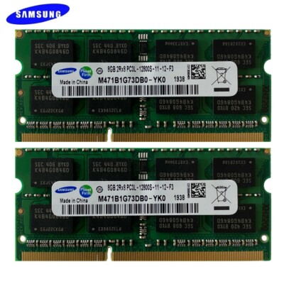 SAMSUNG 8GB DDR3L 1600MHz 204-Pin Sodimm memory LAPTOP RAM PC3L-12800 ...