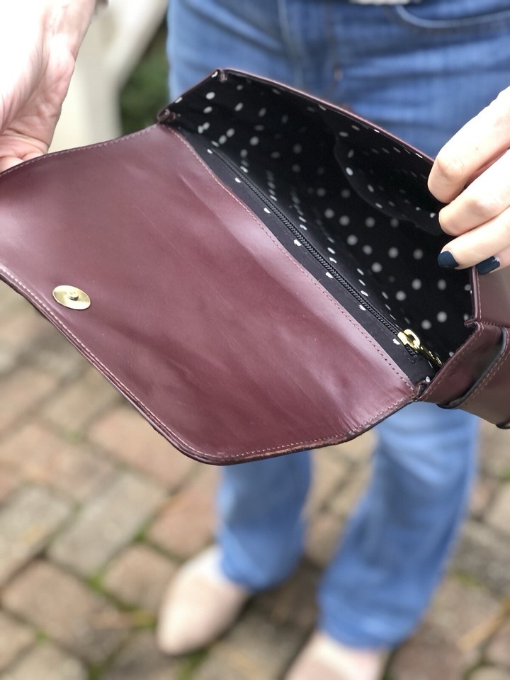 Trades of Hope Briefcase Style Handbag w/Removable Strap Genuine Brown ...