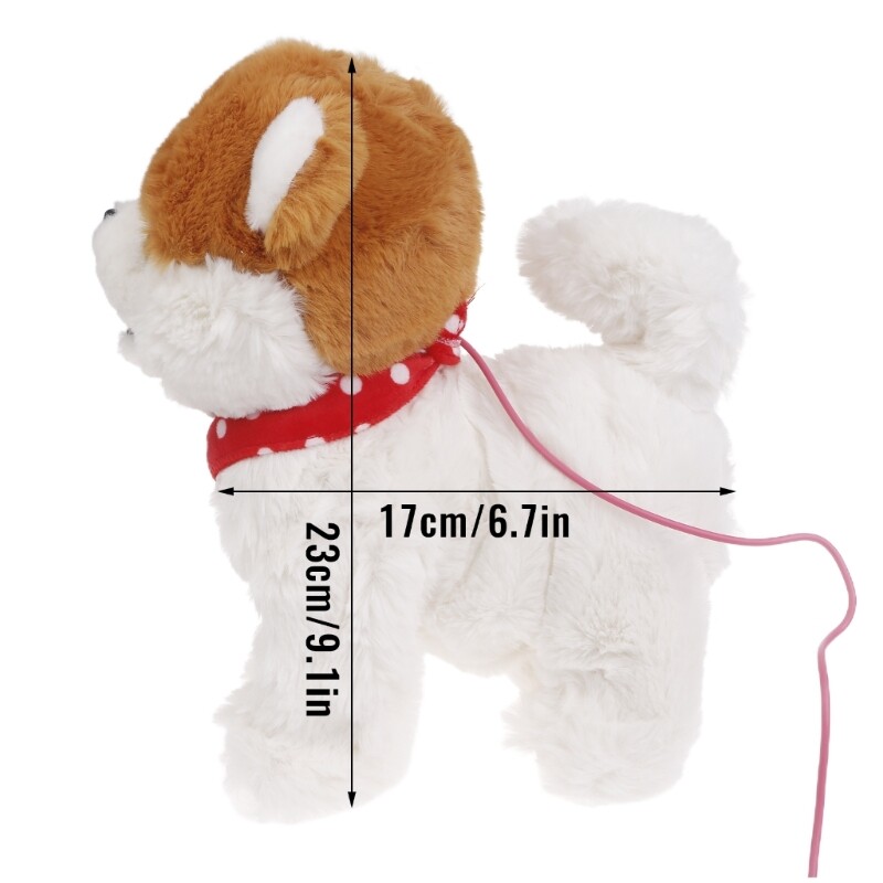 Leash Dog Plush Toy Electric Walking Dog Toy Simulation Singing Puppy ...