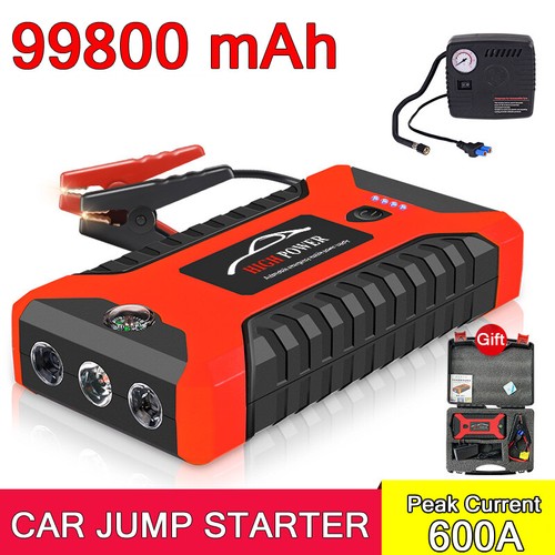 99800mAh Portable 12V Car Jump Starters Power Bank Booster Battery W ...