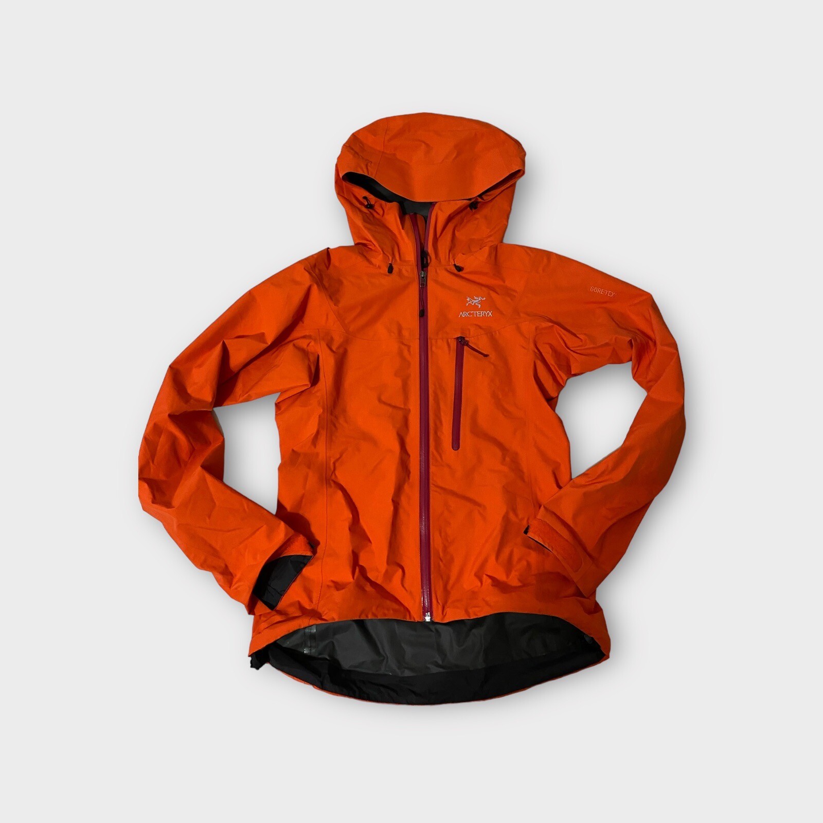 Orange Arc'teryx Hooded Gore-Tex Rain Jacket Women's … - Gem