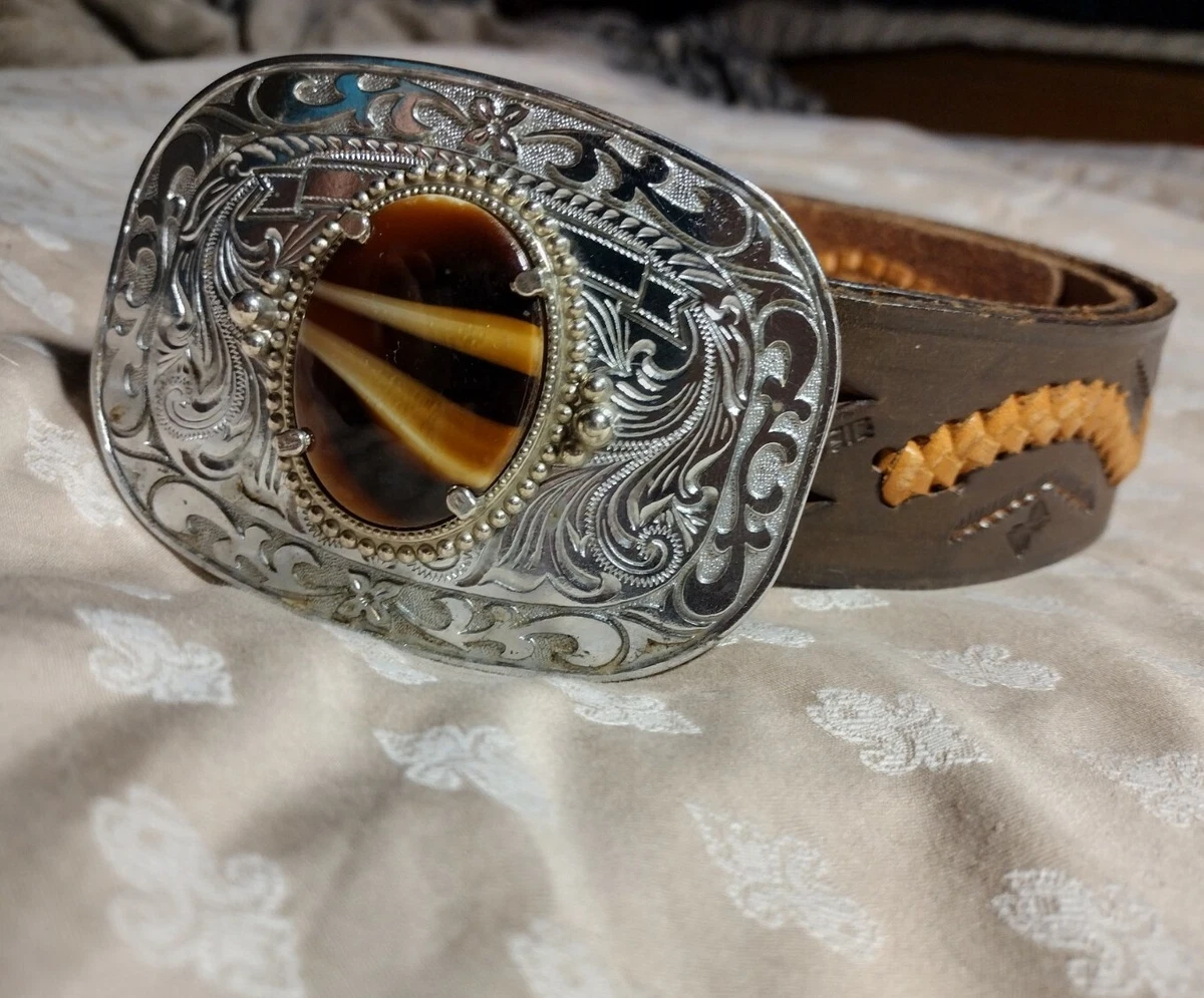 Tooled Leather Western Belts