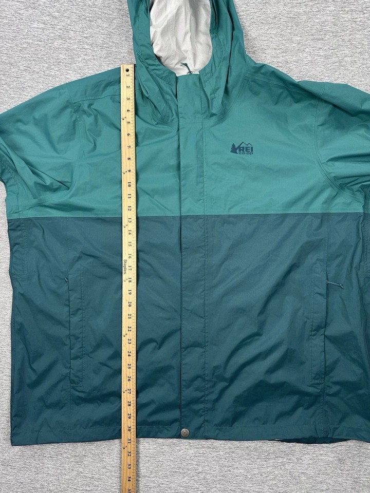 REI Co-op Jacket Mens 3XL Waterproof Full Zip Hooded HydroWall 2.5L Rain Outdoor | eBay