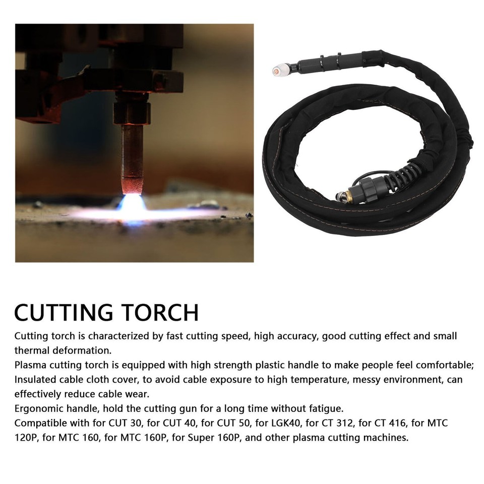 4 Meter 40A Plasma Cutting Torch High Accuracy Plasma Cutting Gun with ...