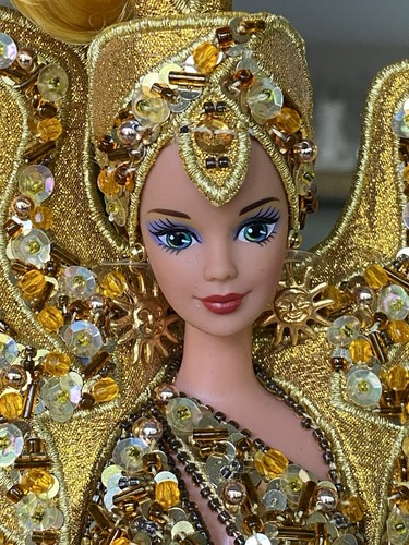 Mattel Bob Mackie Goddess of the Sun Gold Barbie Doll 1995 NO STAND ...