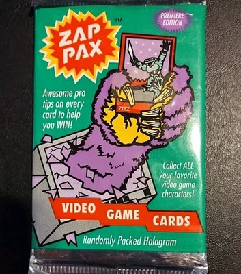 1992 Zap Pax Premiere Edition Video Game Trading Cards Sealed Pack | eBay