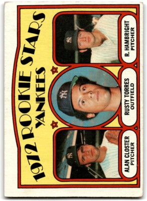 1972 Topps Yankees Rookies - Alan Closter/Rusty Torres/Roger Hambright ...