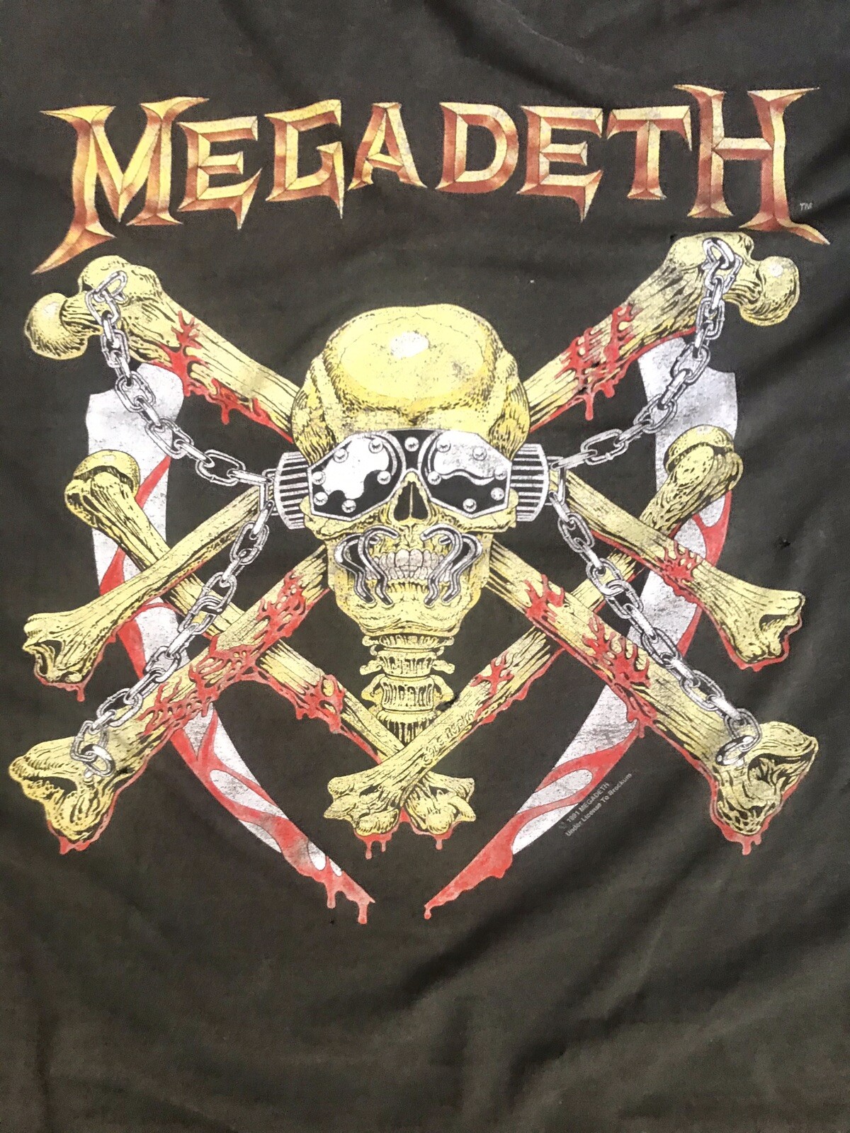 Megadeth Vic Rattlehead Original Vintage Thrashed Des… - Gem