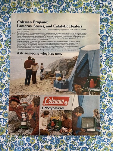 Vintage 1973 Coleman Propane Print Ad Stoves Lanterns Heaters Ad Only ...