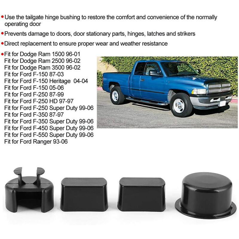 Tailgate Hinge Pivot Bushing Insert Kit for Dodge Ram Ford f150 f250 ...
