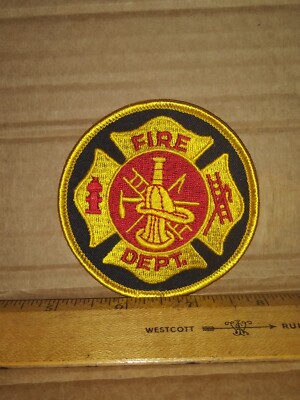 Round Generic Fire Dept. Patch - Free Shipping | eBay