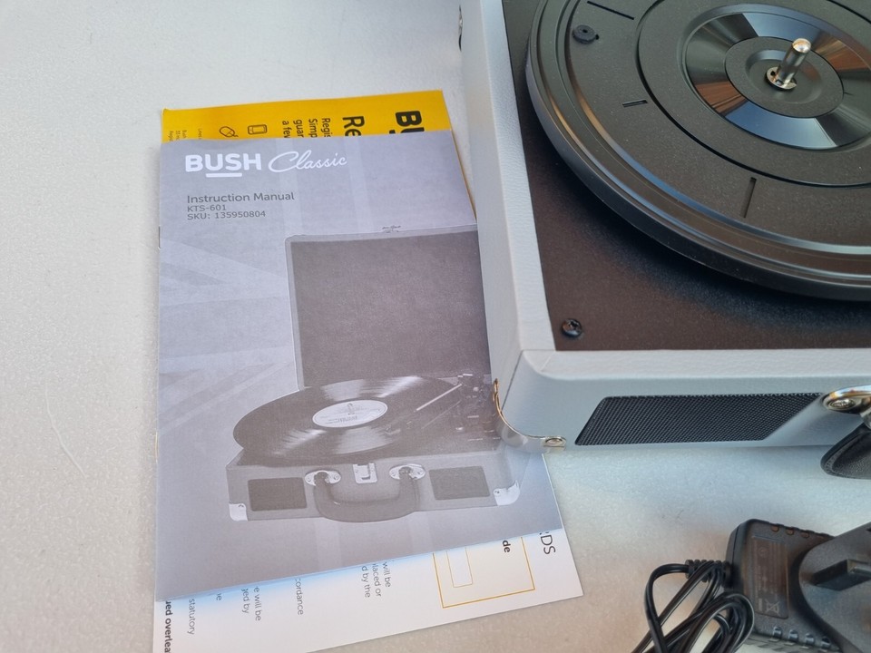 NEW, Bush Classic Turntable Retro Portable Case Record Amplifier Player ...