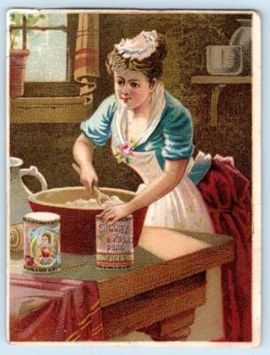 1880-90's STICKNEY & POOR'S MUSTARD SPICES EXTRACTS BAKER LADY BUSTLE ...