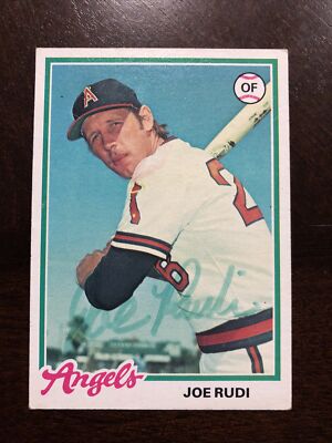JOE RUDI 1973 TOPPS AUTOGRAPHED SIGNED AUTO BASEBALL CARD 635 ANGELS | eBay