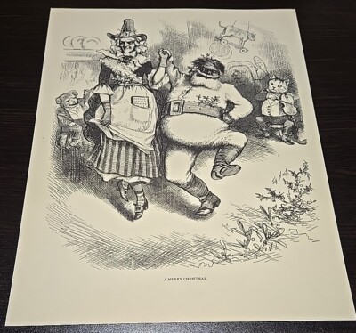 Christmas Drawings Of Thomas Nast 1970 Print Santa Claus 11 x 14 | eBay
