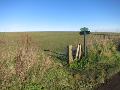 Photo A3 Paths Cross at Beedon Common Downend/SU4775 A footpath crosses ...
