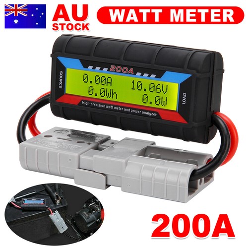 200AMP Volt Watt Meter Digital Caravan 4x4 Camping Solar Ammeter ...