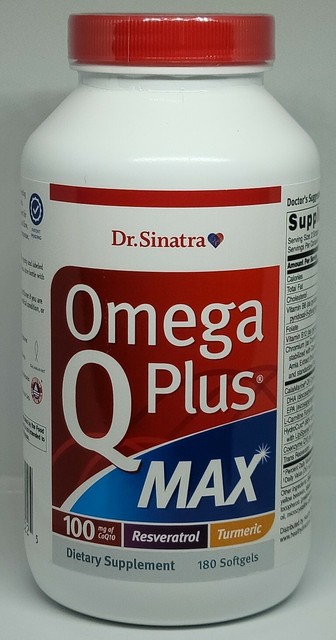 Dr. Sinatra Omega Q Plus Max Resveratrol With 100mg of Coq10 - 180 ...
