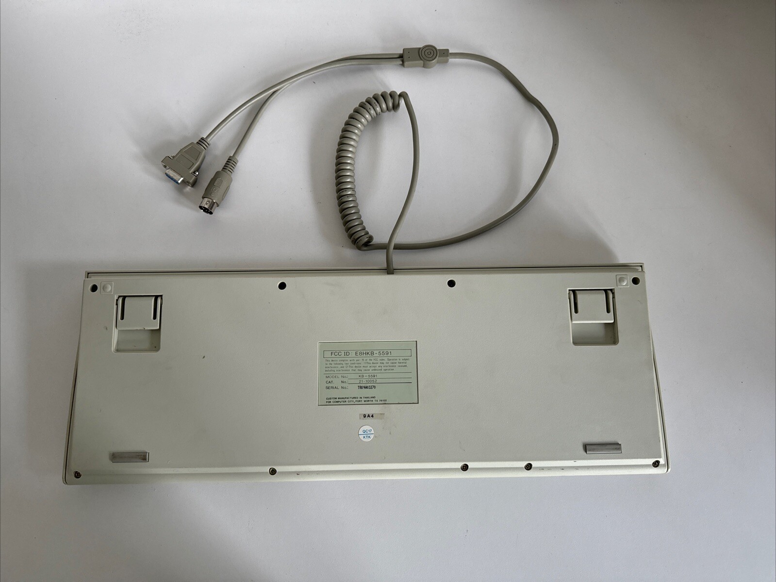 Addison Tech Mechanical Keyboard w/serial Trackball Mouse KB-5591 ...