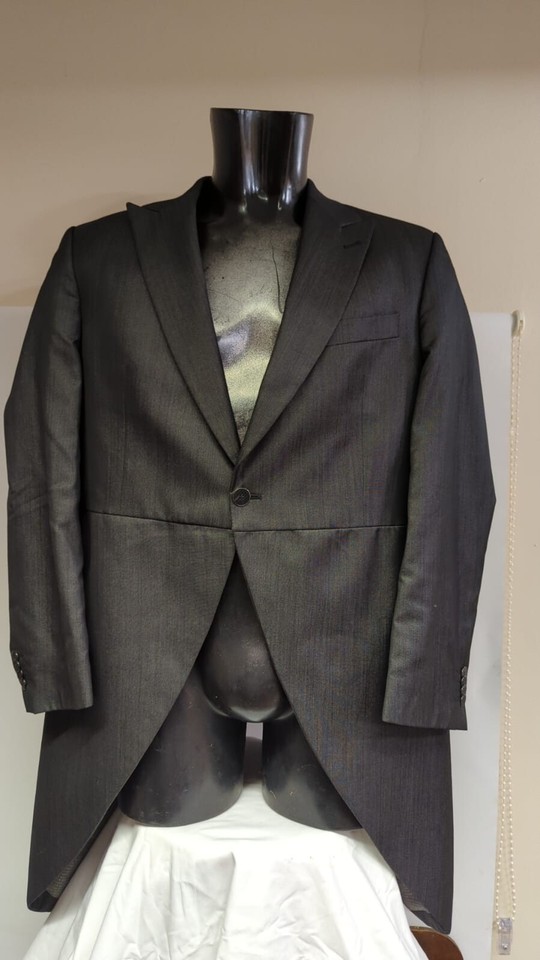 Mens Masterhand Tailcoat Dinner Jacket Grey Formal Smart Wedding Ex ...