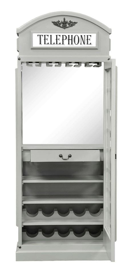 Drinks Cabinet Drinks Bar Iconic BT Telephone Box Style Bar in Stone ...