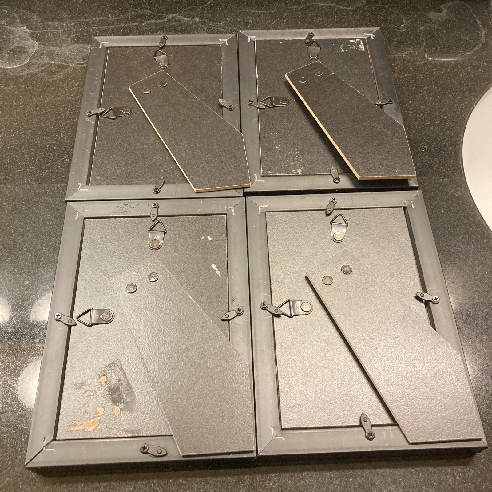 Set of 4 Photo Frame 4x6 Size Format Plastic Wall Frames In Black | eBay