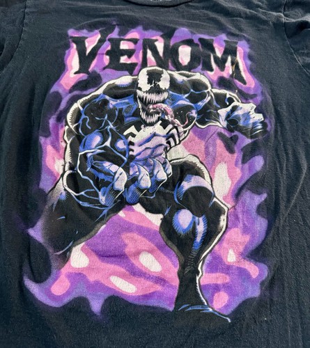 Marvel Venom Graphic T Shirt Men's Medium Spiderman Black Short Sleeve ...