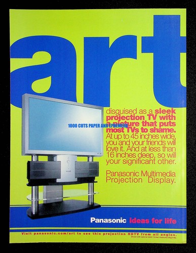 Panasonic Projection HDTV TV Television 2002 Print Magazine Ad Poster ...