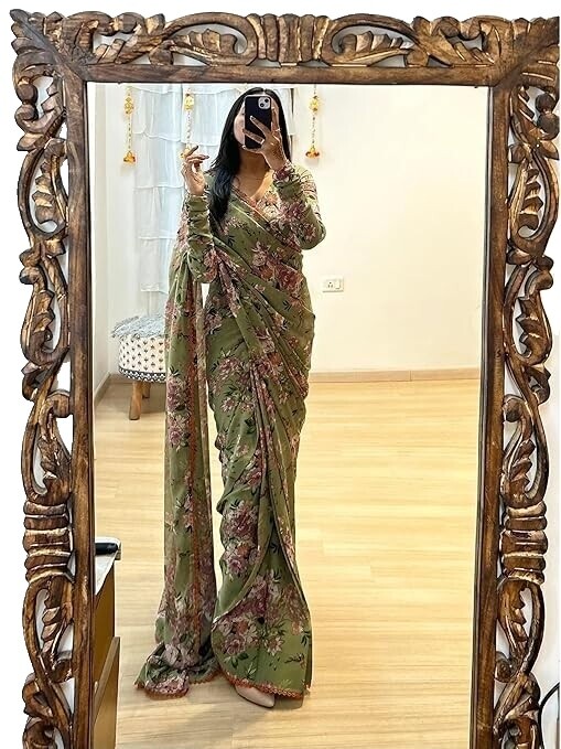 Floral Saree | eBay UK