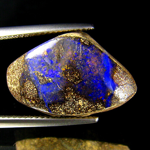 18.75Ct UNIQUE RAREST ! NATURAL NEON VIOLET BLUE FLASHY KOROIT BOULDER ...