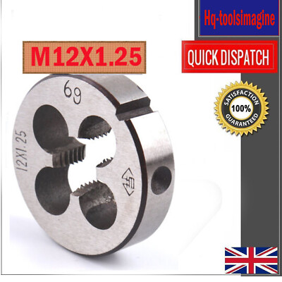 UK M12x1.25mm Metric Thread Cutting Die - Right Hand Round Threading ...